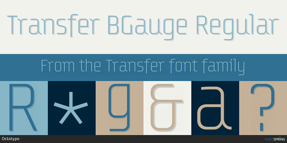 Transfer BGauge Regular Font