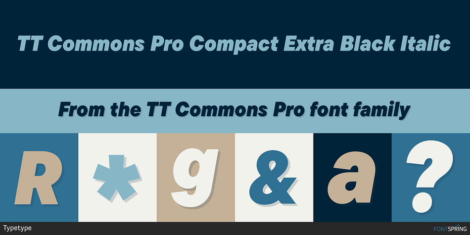 TT Commons Pro Compact Extra Black Italic Font