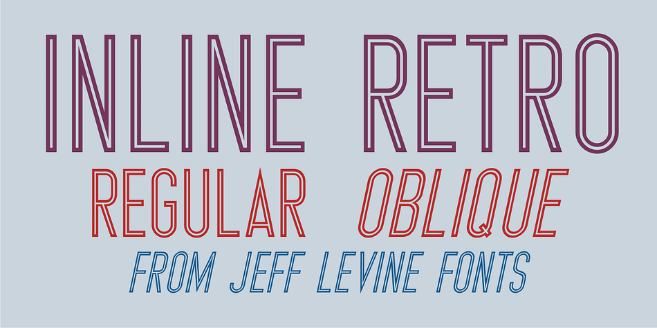 Inline Retro JNL Font