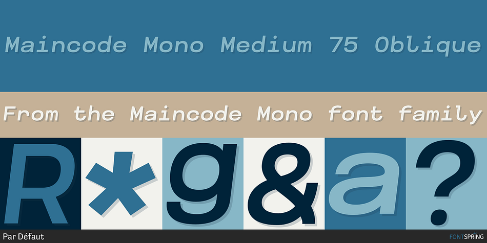Maincode Mono Medium 75 Oblique Font