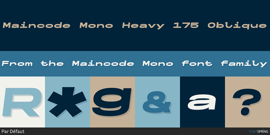 Maincode Mono Heavy 175 Oblique Font