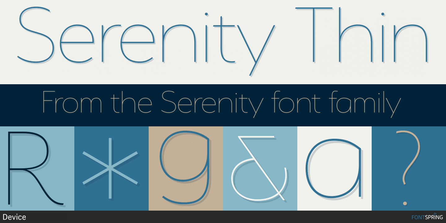Fonts similar to Serenity
