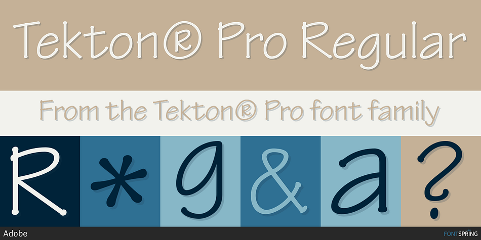 Tekton® Pro Essential Font