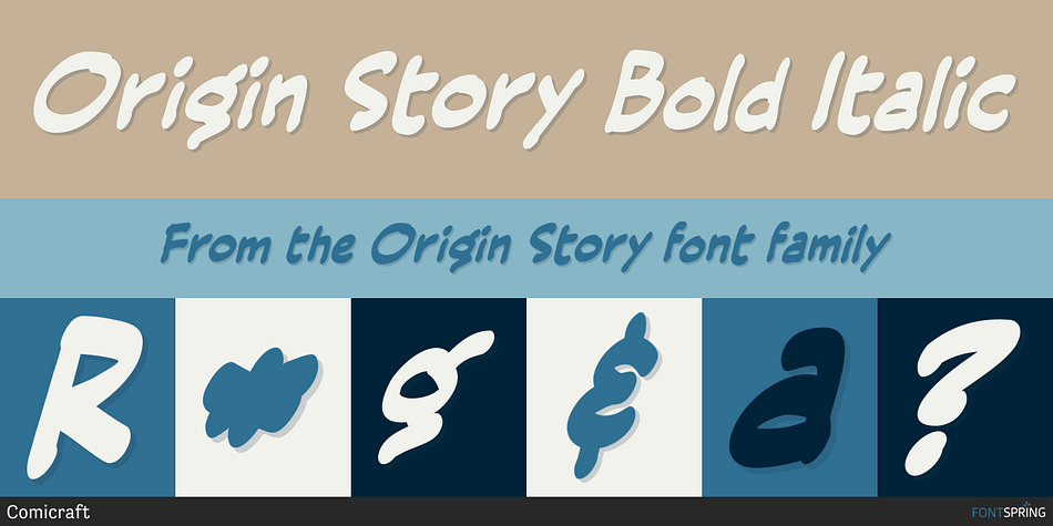 Origin Story Bold Italic Font