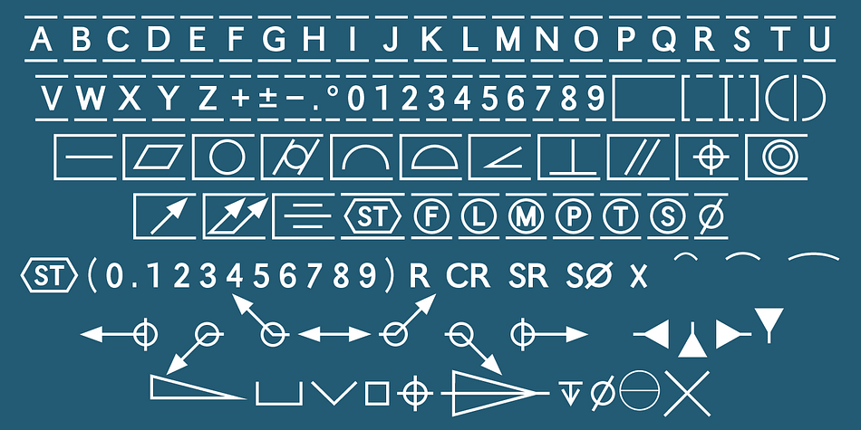 P22 GD&T Font