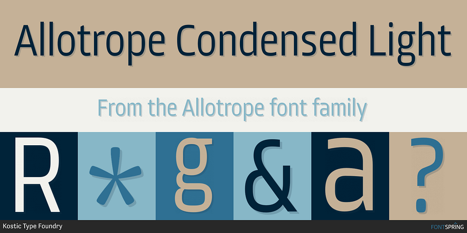 Allotrope Condensed Font