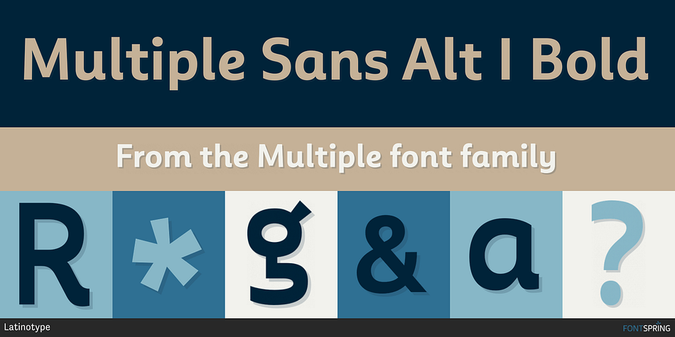 Multiple Sans Alt I Bold Font