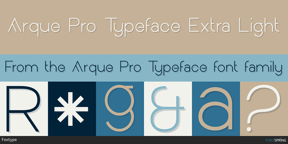 Arque Pro Typeface Extra Light Font