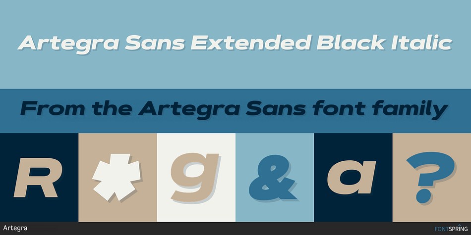 Artegra Sans Extended Thin + Regular + Bold + Blac Font