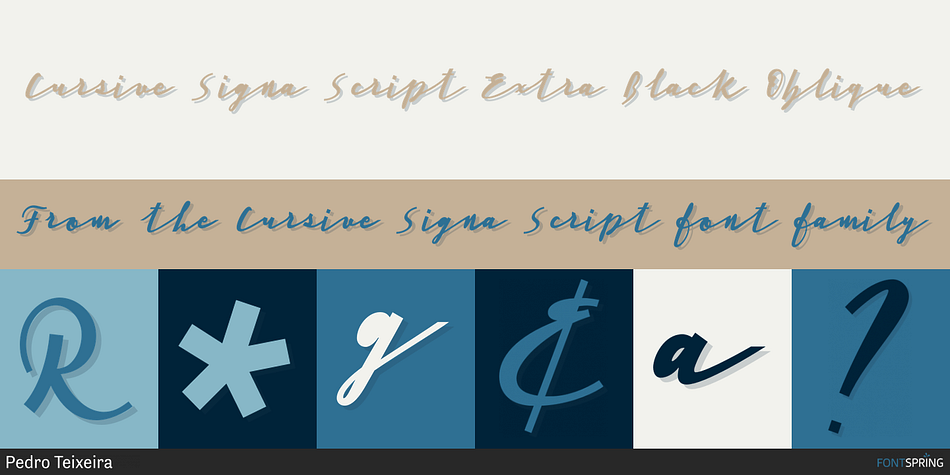Cursive Signa Script Extra Black Oblique Font