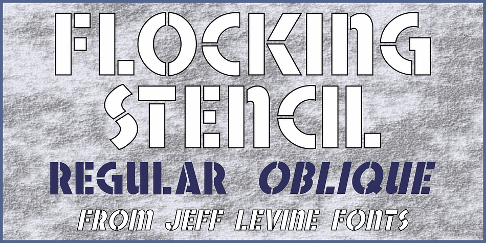 Flocking Stencil JNL Font