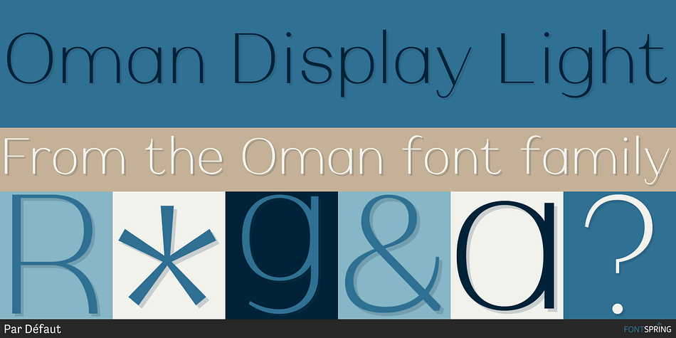 Oman Display Light Font