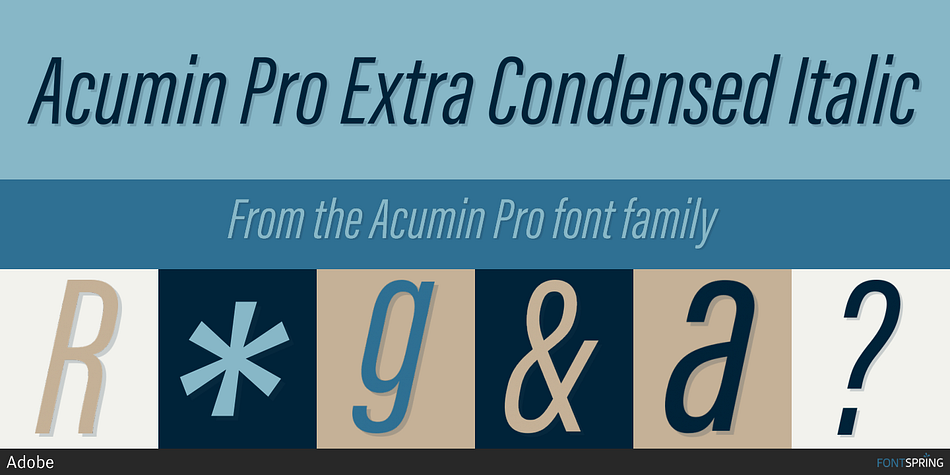 Acumin Pro Extra Condensed Font