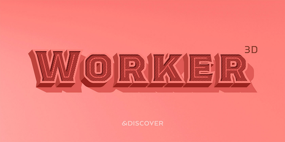Worker 3D Font