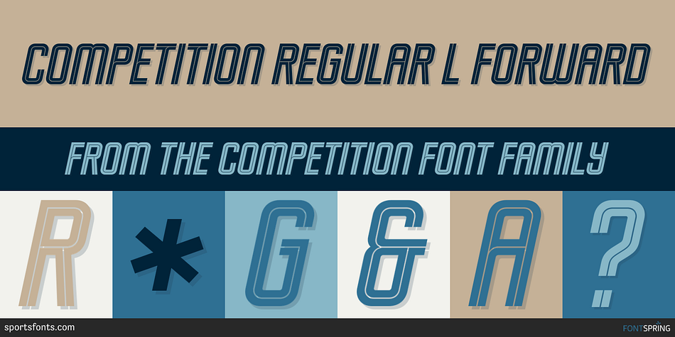 Competition Regular L Forward Font