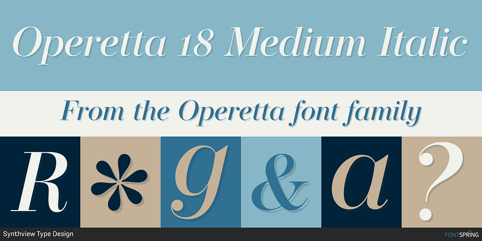 Operetta 18 Medium Italic Font