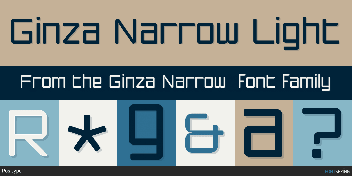 Ginza Narrow Font