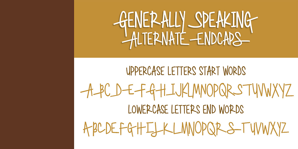 Generally Speaking Font