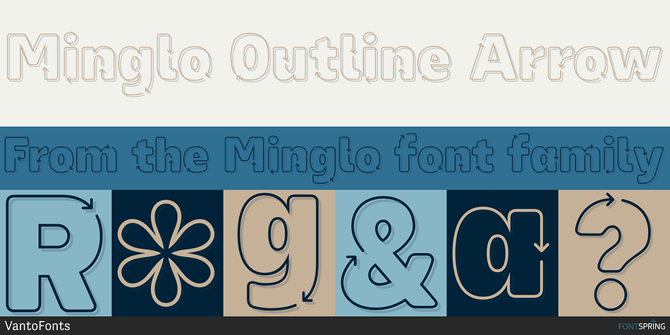 Minglo Outline Arrow Font