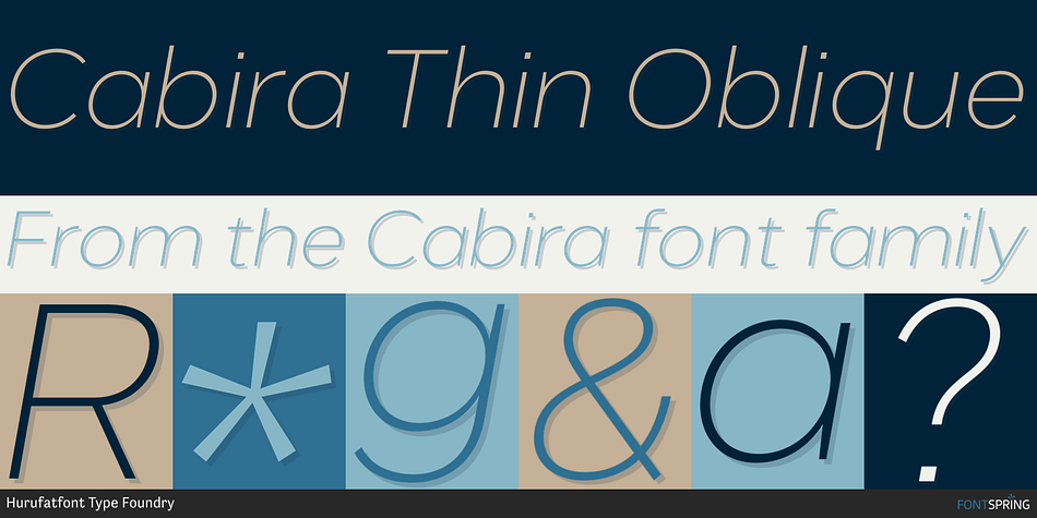 Cabira Thin Oblique Font