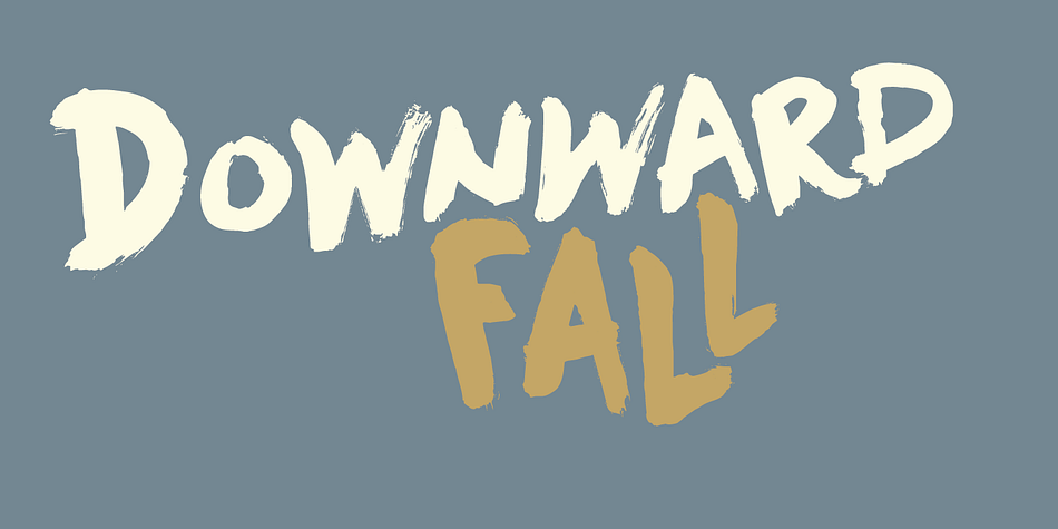 Downward Fall Font