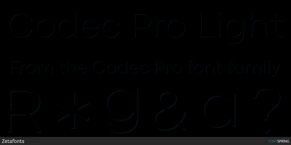 Codec Pro Light Font