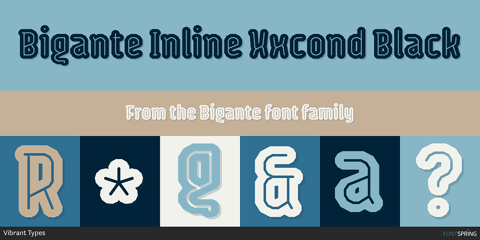 Bigante Inline Xxcond Black Font