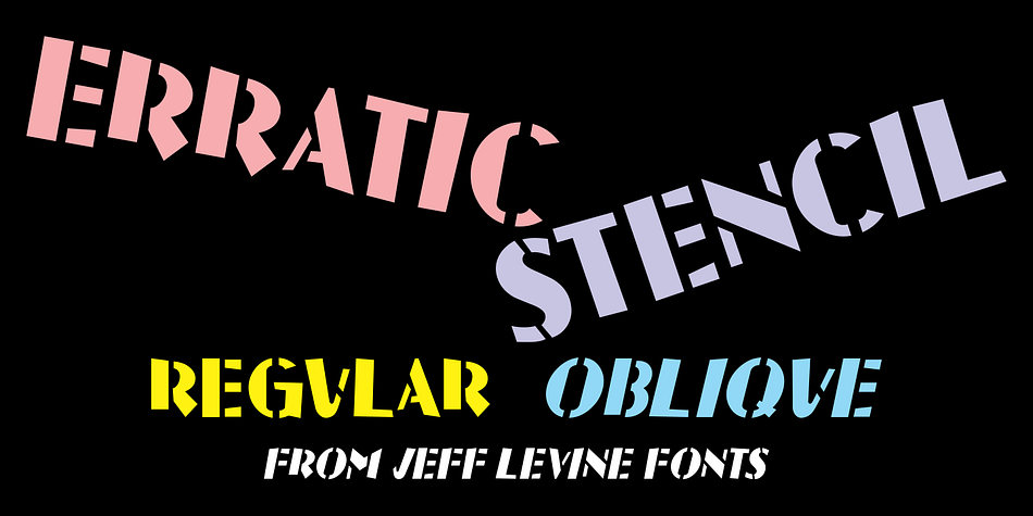 Erratic Stencil JNL Font