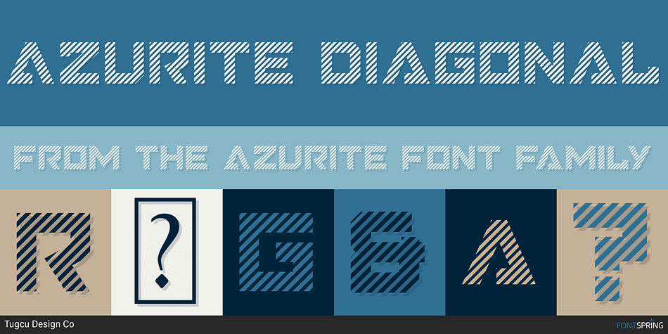 Azurite Diagonal Font