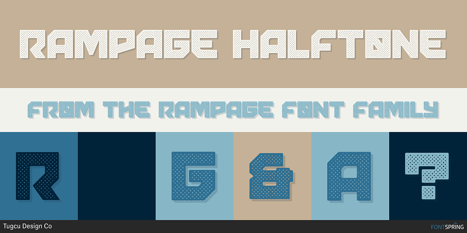 Rampage Halftone Font