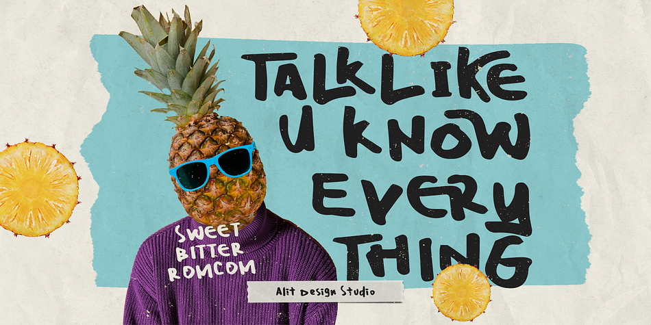 Pineapple Shadow Typeface Font