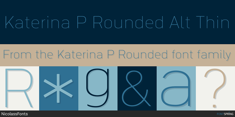 Katerina P Rounded Alt Thin Font
