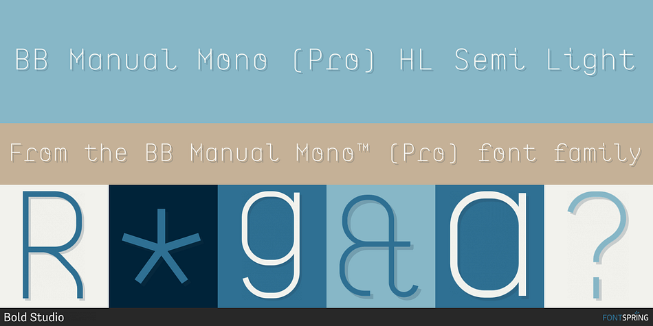 BB Manual Mono (Pro) HL Semi Light Font