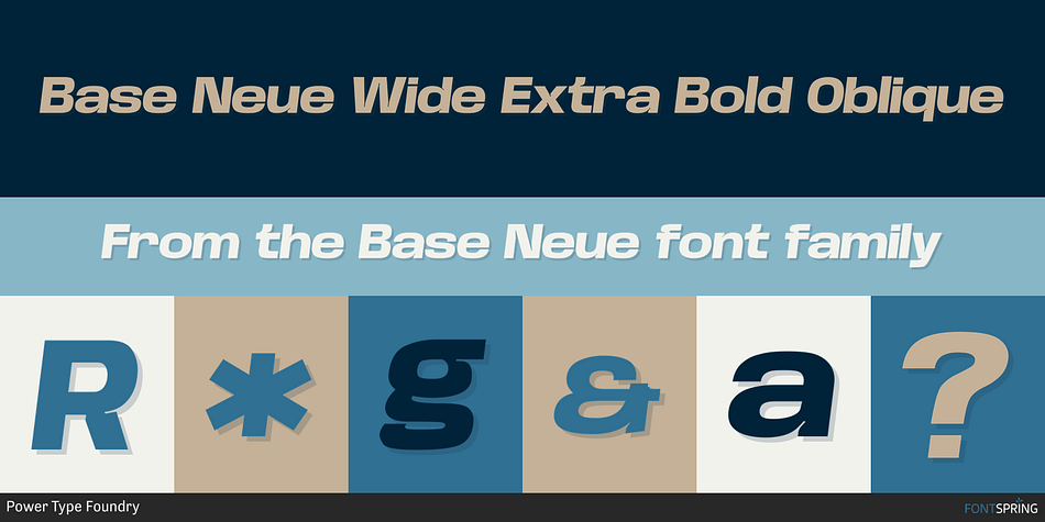 Base Neue Wide Extra Bold Oblique Font