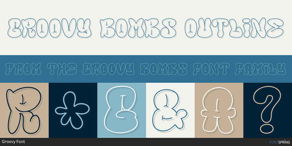 Groovy Bombs Outline Font
