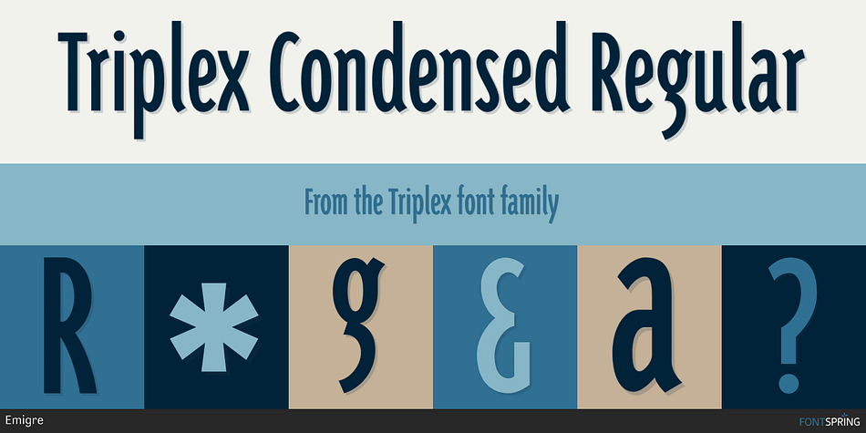 Triplex Condensed Regular Font