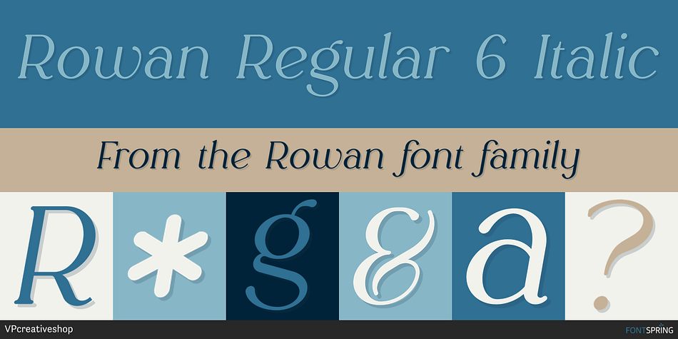Rowan Regular 6 Italic Font