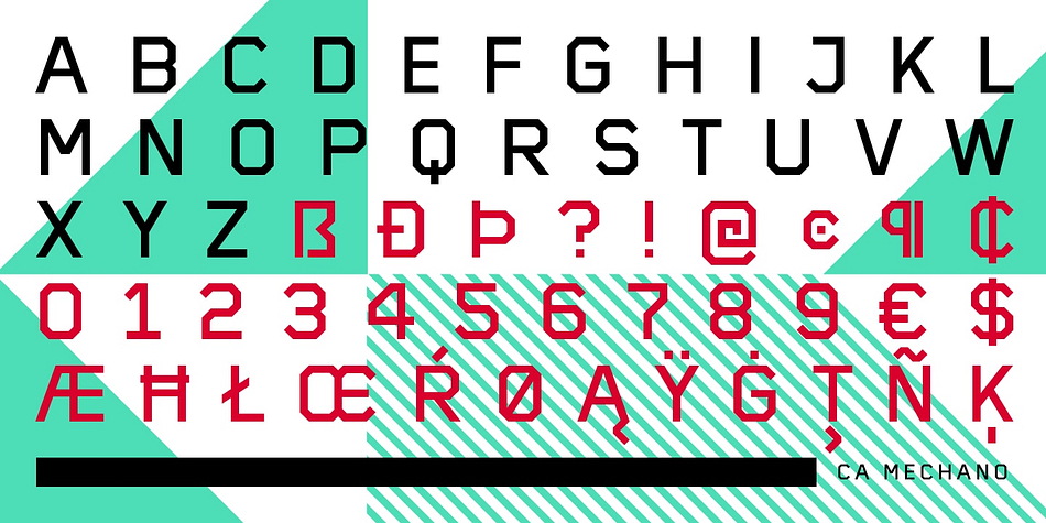 CA Mechano Font