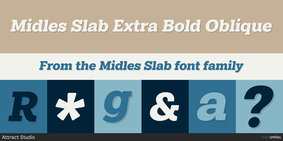Midles Slab Extra Bold Oblique Font