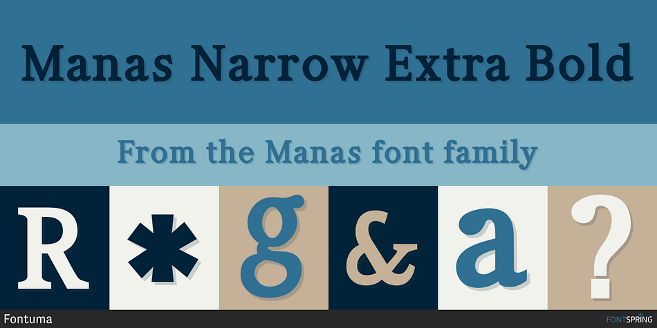 Manas Narrow Extra Bold Font