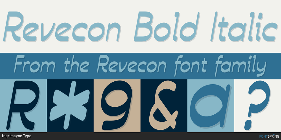 Revecon Bold Italic Font
