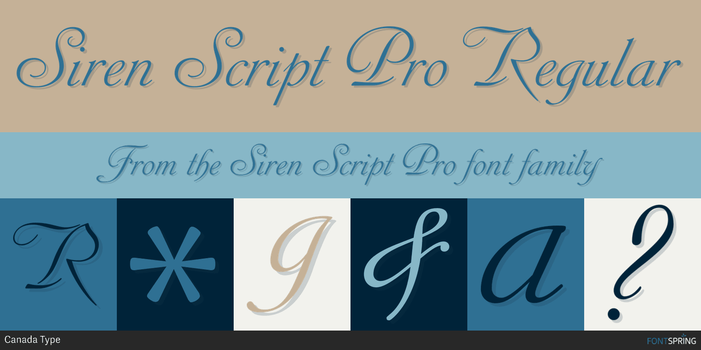 Siren Script Pro Font