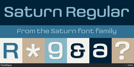 Fonts similar to Saturn