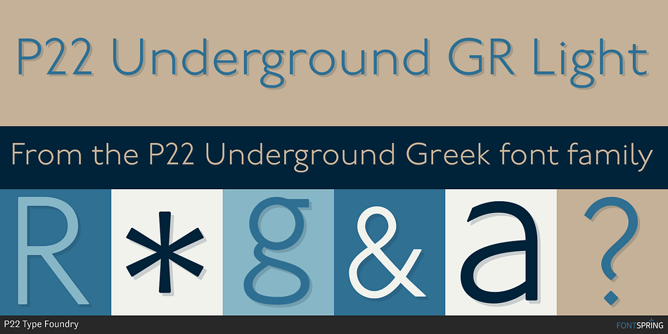 P22 Underground Greek Font