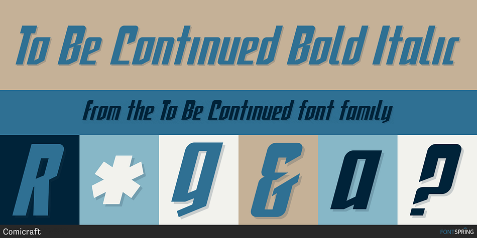 To Be Continued Font