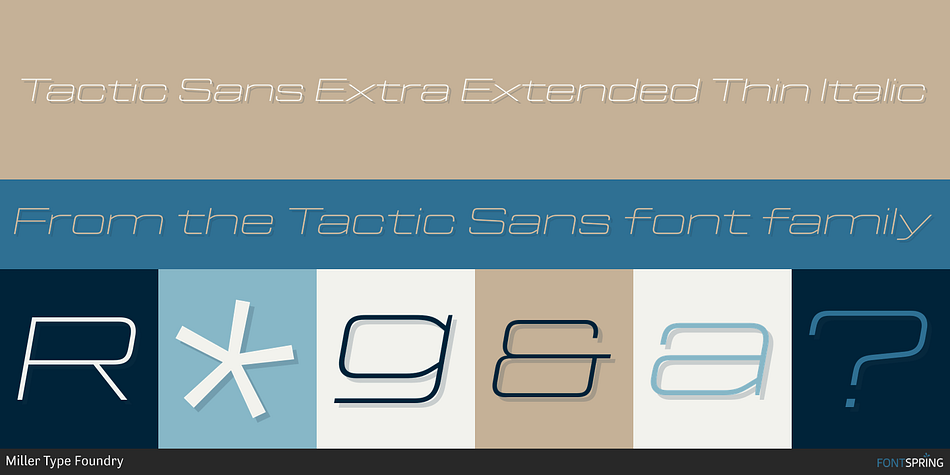 Tactic Sans Extra Extended Width Font | Fontspring