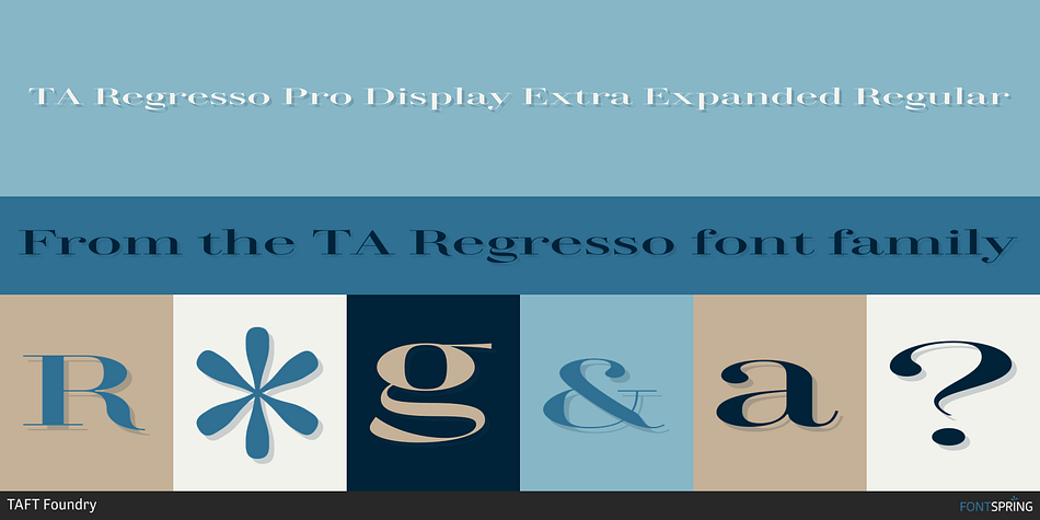 TA Regresso Pro Display Extra Expanded Regular Font