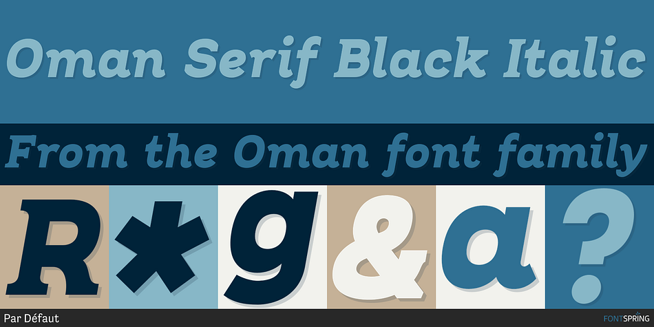 Oman Serif Black Italic Font