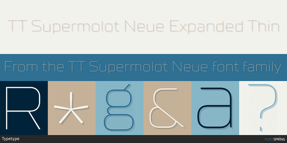 TT Supermolot Neue Expanded Thin Font