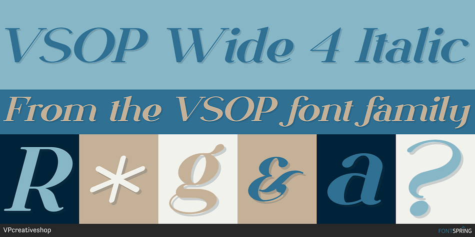 VSOP Wide 4 Italic Font